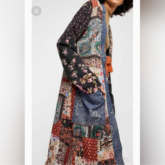 Free People | Jackets & Coats | Free People Songbird Patchwork Kimono ...